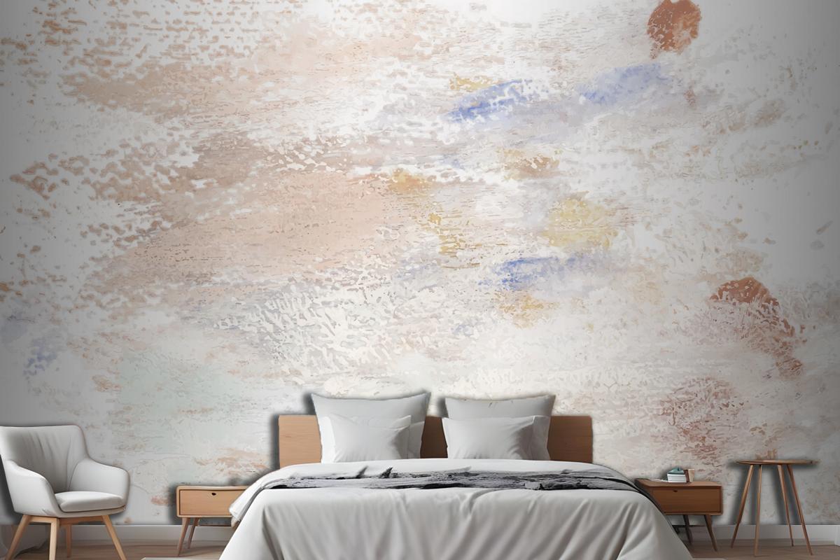 Earth Tone Paint On A Canvas Wallpaper Mural